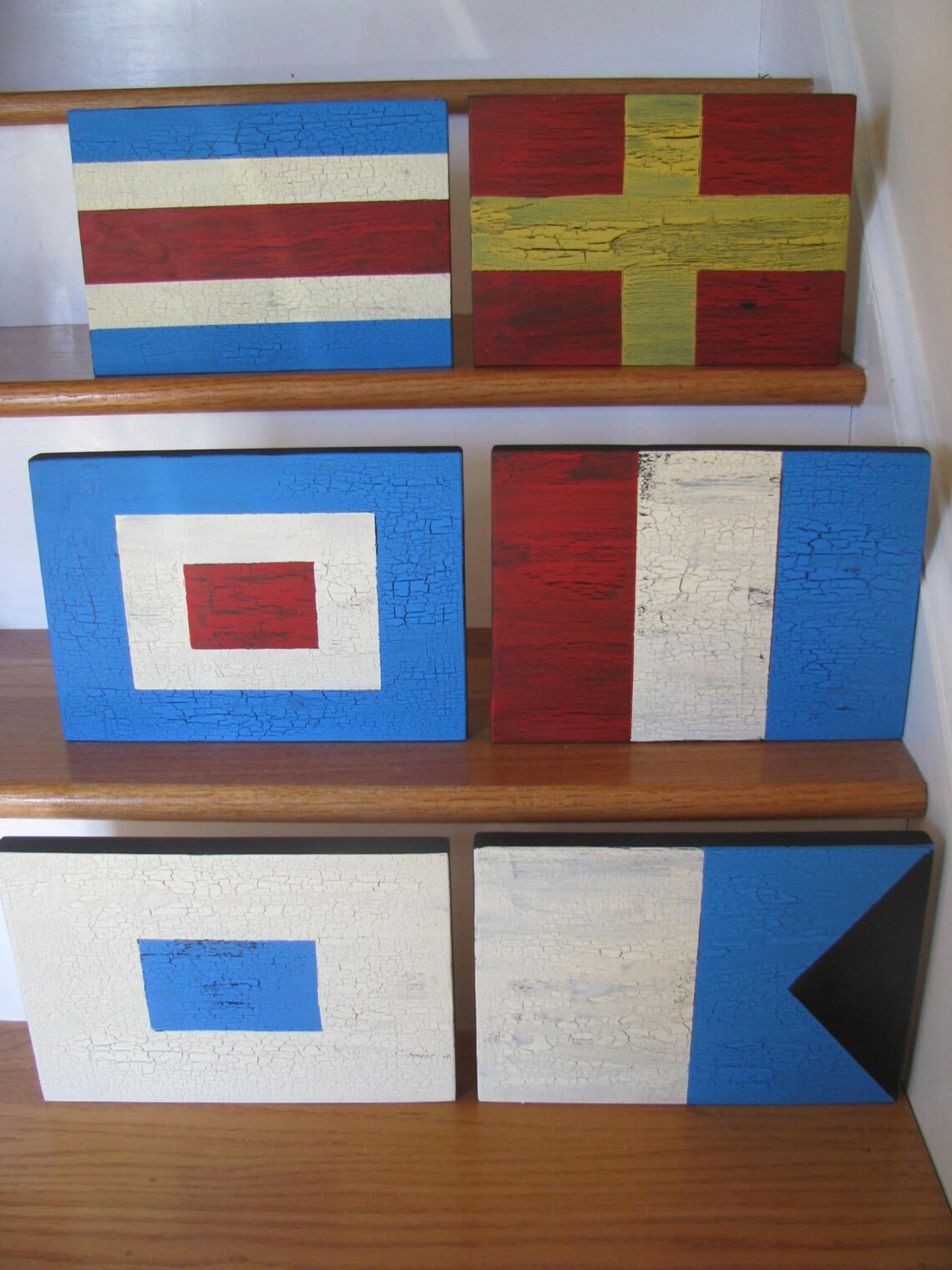 Five---nautical Signal Flag Signs ----weddings--birthdays---room Decor ...