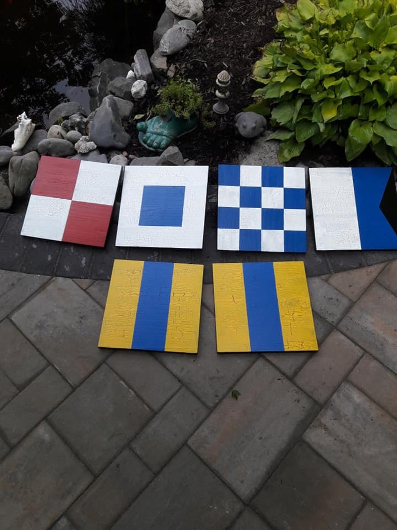 Large Nautical Flag Signs Navy Signal Flag Signs/ Made to - Etsy