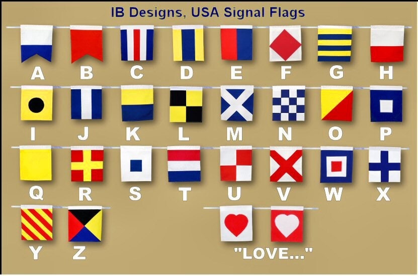 One Nautical Signal Flag Signweddingsbirthdaysroom - Etsy