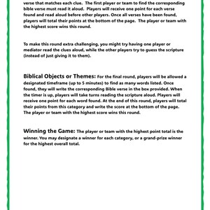 Bible Scavenger Hunt for Kids (trivia Game) - Etsy