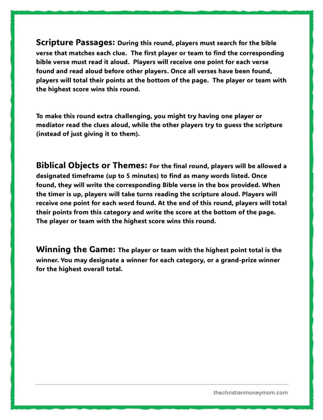 Bible Scavenger Hunt for Kids (trivia Game) - Etsy