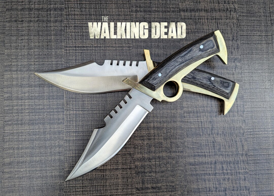 Walking Dead Knife: Replica Daryl Dixon Finger Guard Bowie Knife With ...