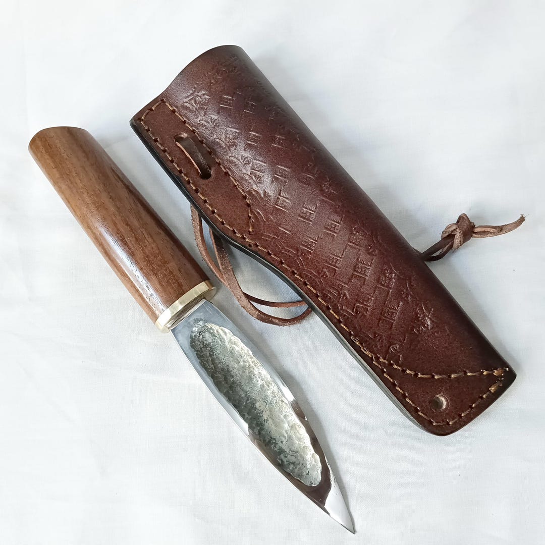 Handmade Yakut Knife, Yakutian Knife Carbon Steel Convex Edge Lefty ...
