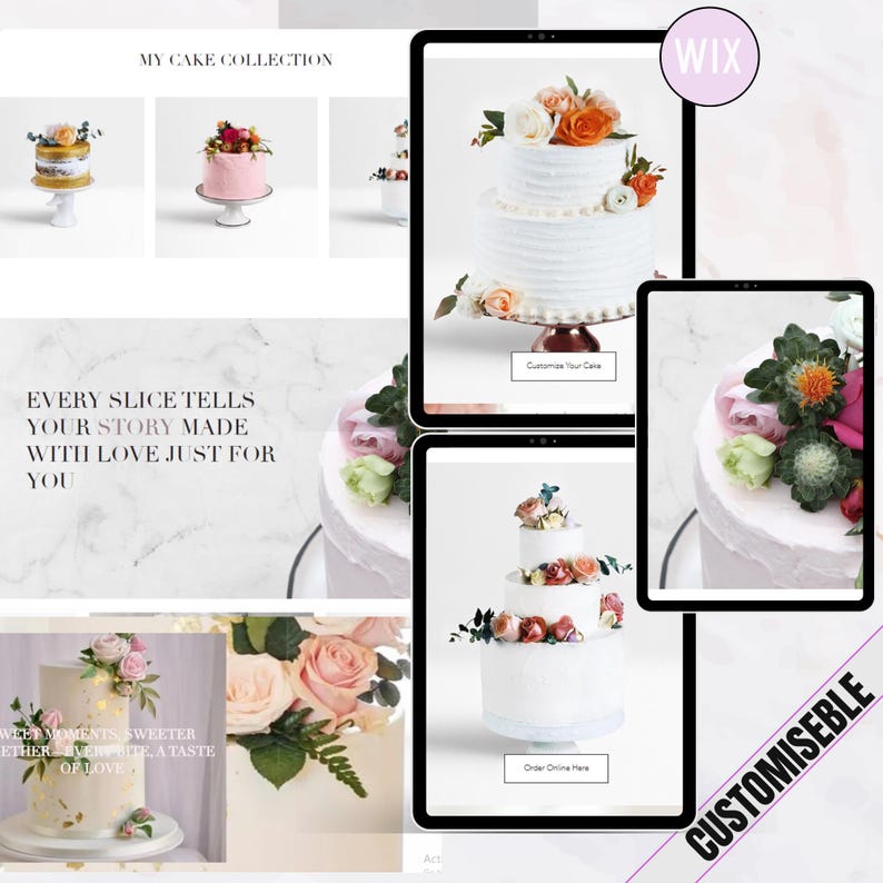 Cake Shop Wix Website, Template for Bakery, Baking Website, Cake and ...