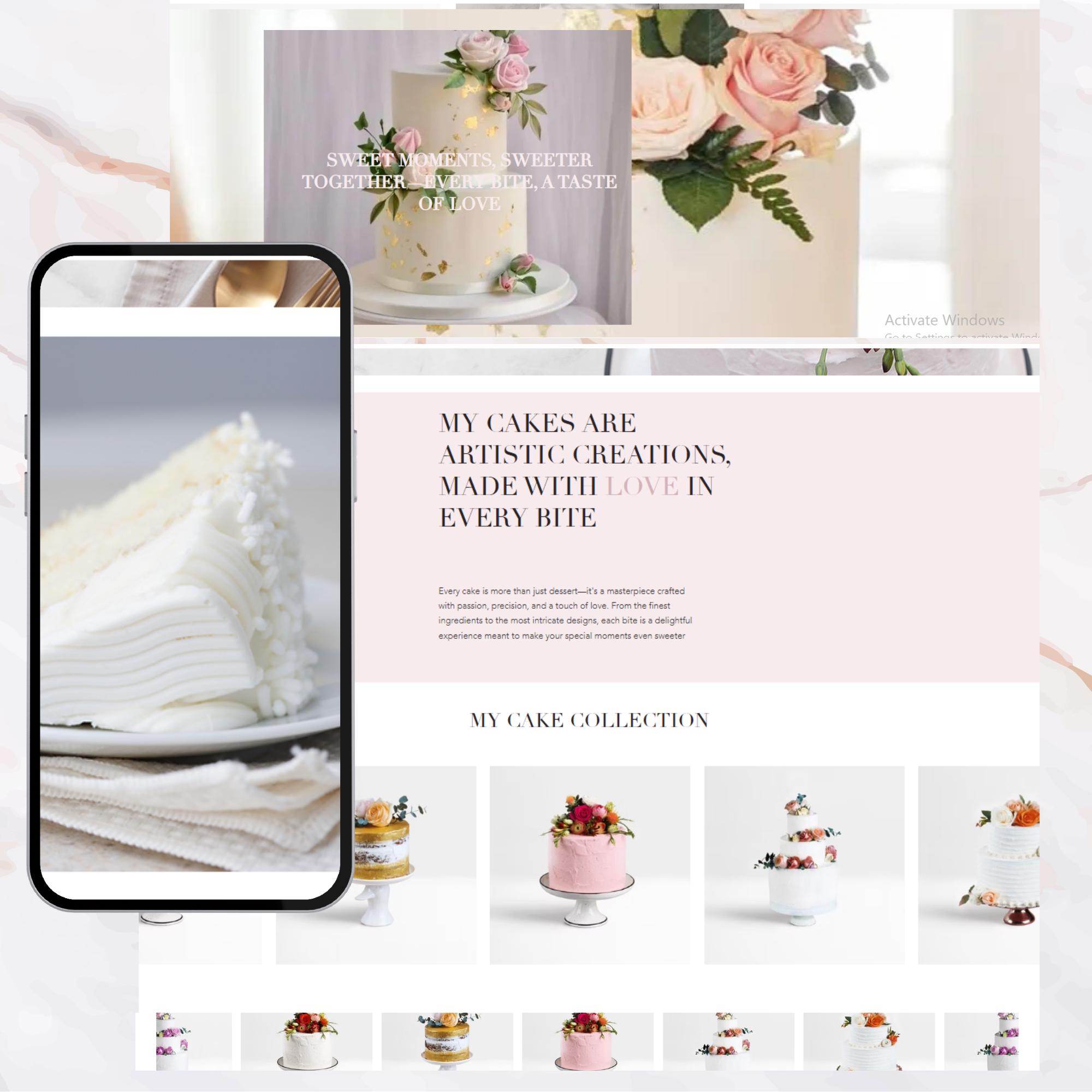 Cake Shop Wix Website, Template for Bakery, Baking Website, Cake and ...