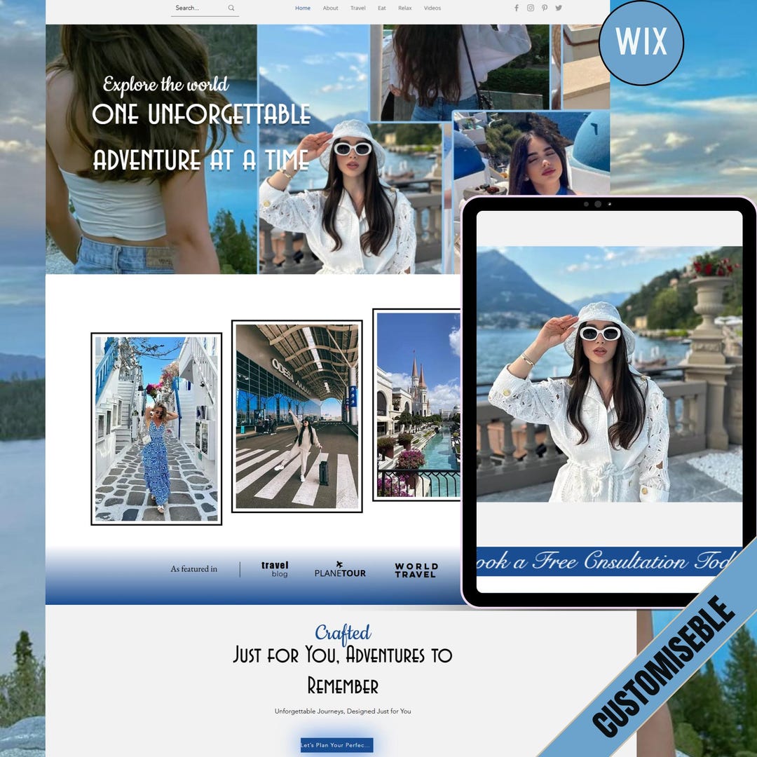 Wix Travel Blog Website, Wix Website Template, Wix Travel Blog, Website ...