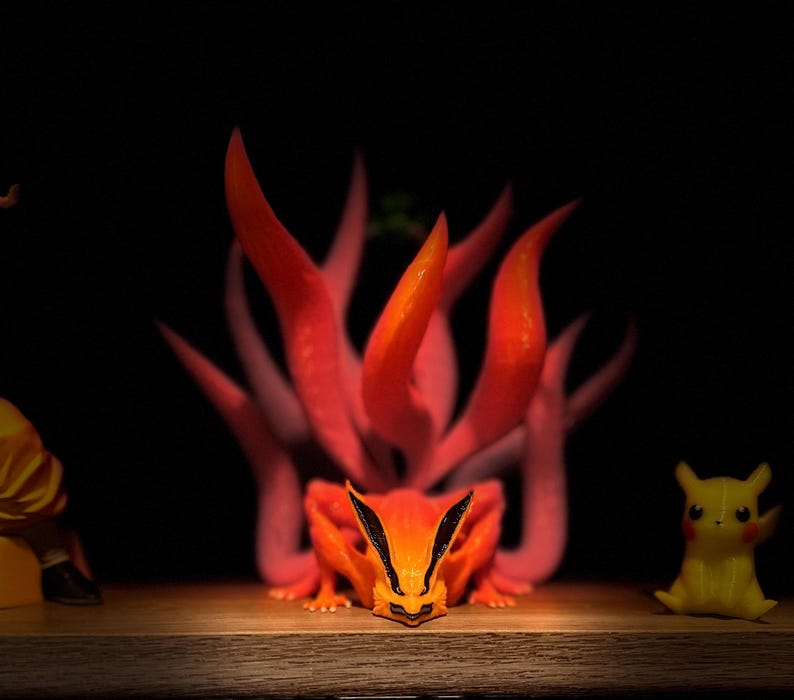 Naruto’s Kurama ‘nine-tail Fox’ Figurine - Etsy
