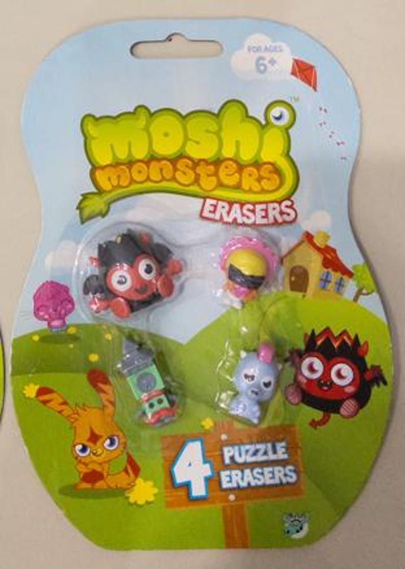 VINTAGE Rare - Moshi Monster Character 3D Puzzle Eraser - GOMU (NEW) - Etsy