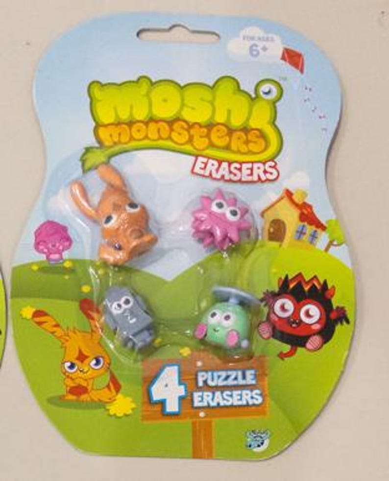 VINTAGE Rare - Moshi Monster Character 3D Puzzle Eraser - GOMU (NEW) - Etsy