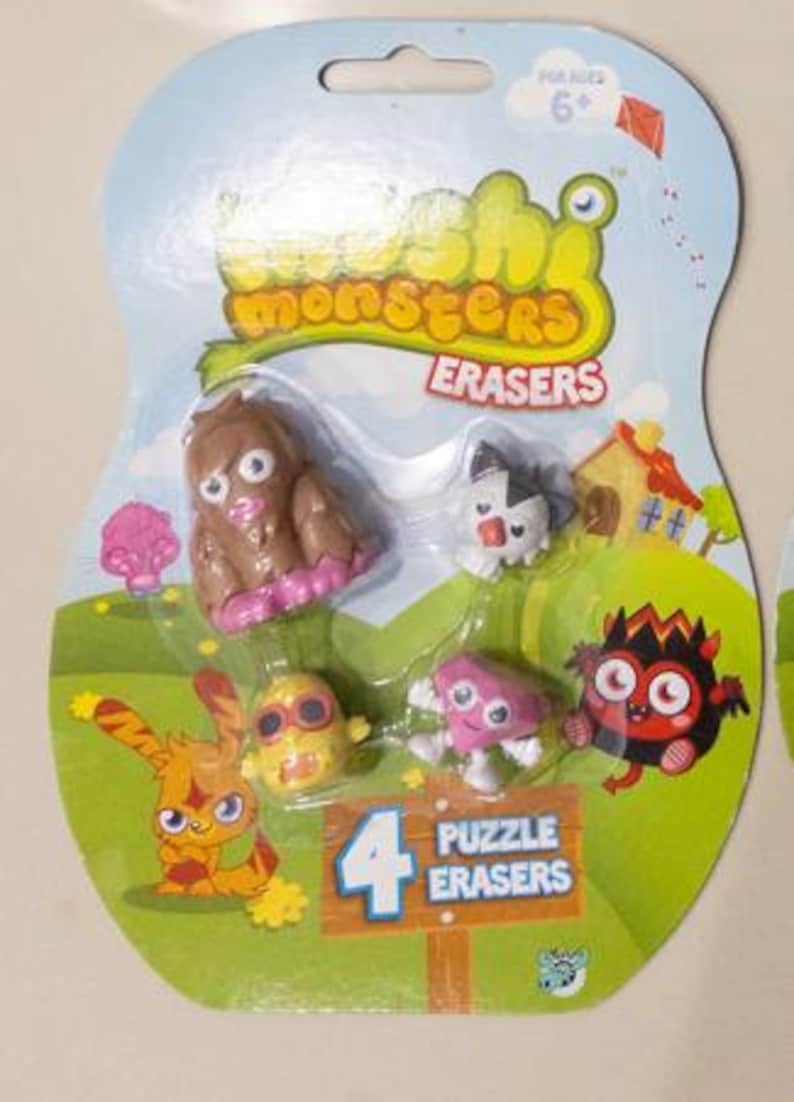 VINTAGE Rare - Moshi Monster Character 3D Puzzle Eraser - GOMU (NEW) - Etsy
