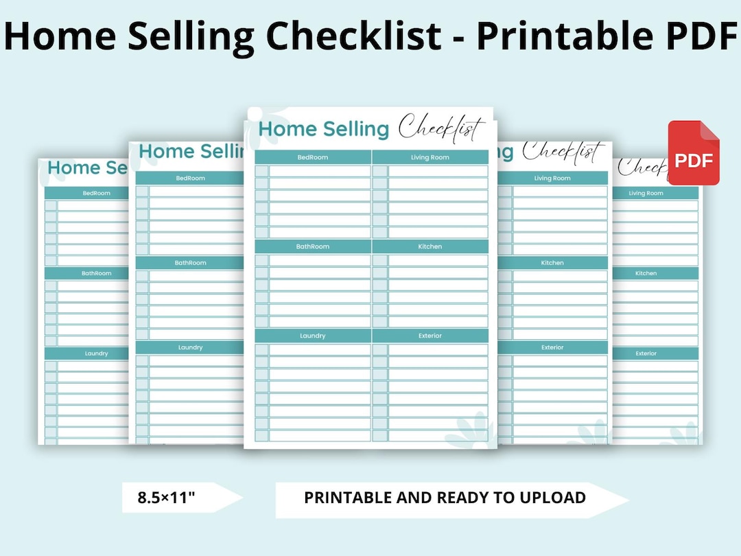 Home Selling Checklist Printable | House Sale Preparation Guide ...