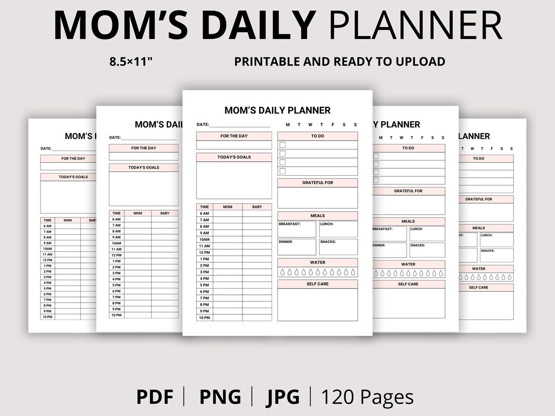 Mom's Daily Planner | Printable Daily Schedule | Self-care, Baby ...