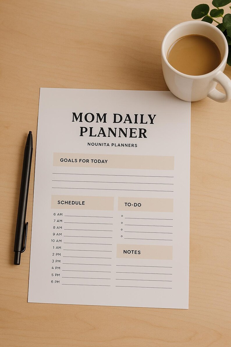Printable Mom Daily Planner | PDF Instant Download | Productivity ...