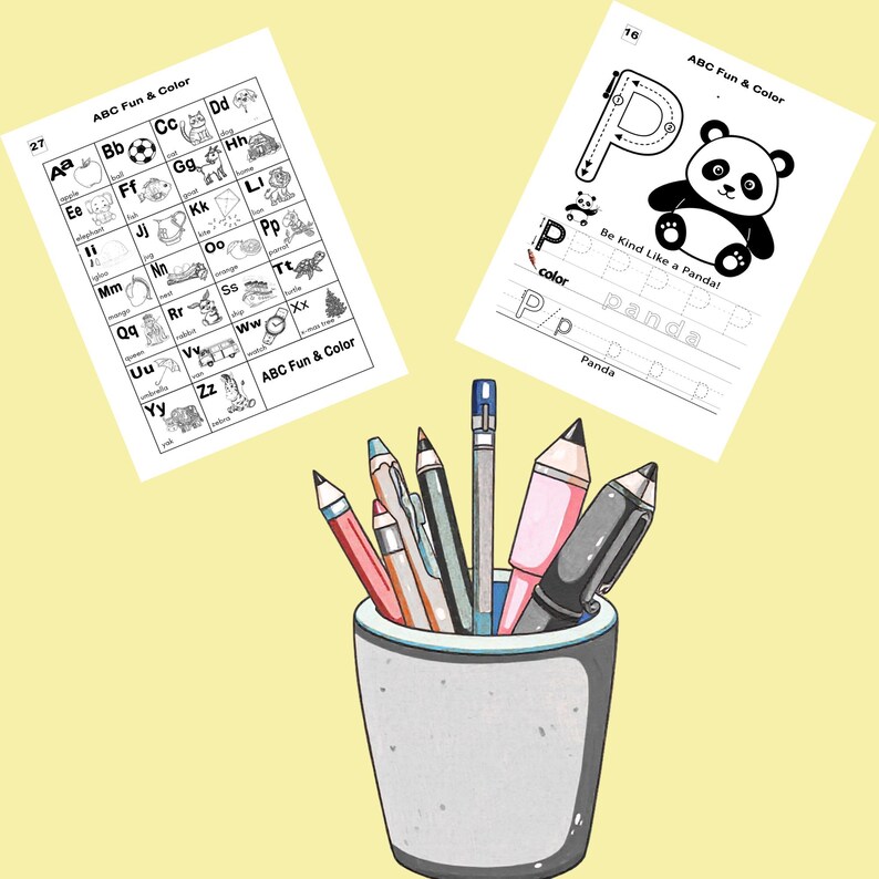 ABC FUN * COLOR, English Alphabet Coloring Book for Kids, Learn Letters ...