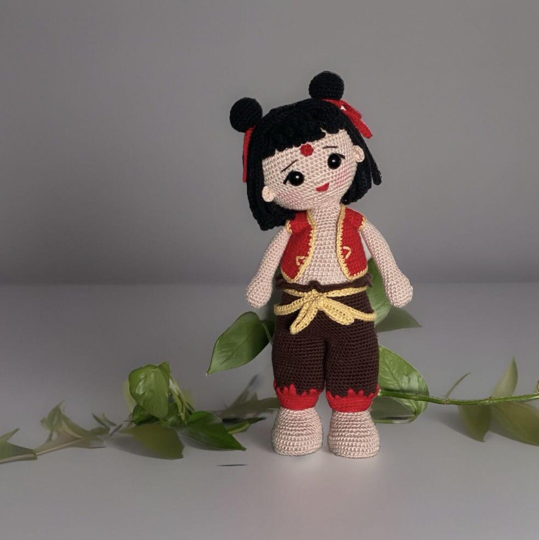 Nezha Doll Crochet Pattern English Cartoon Doll Amigurumi - Etsy