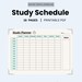 Printable Revision Timetable | Weekly Study Planner for Students | A4 ...