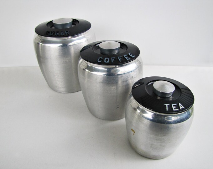 Vintage Kromex Kitchen Canisters - Etsy