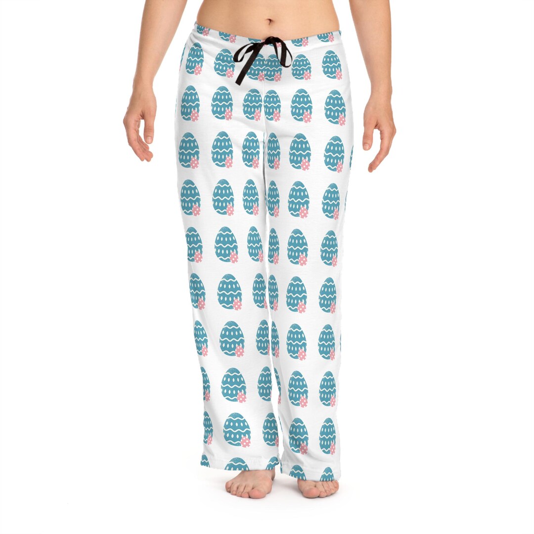 Easter Pajama Pants White Cozy All-over Print AOP Sleepwear for Spring ...