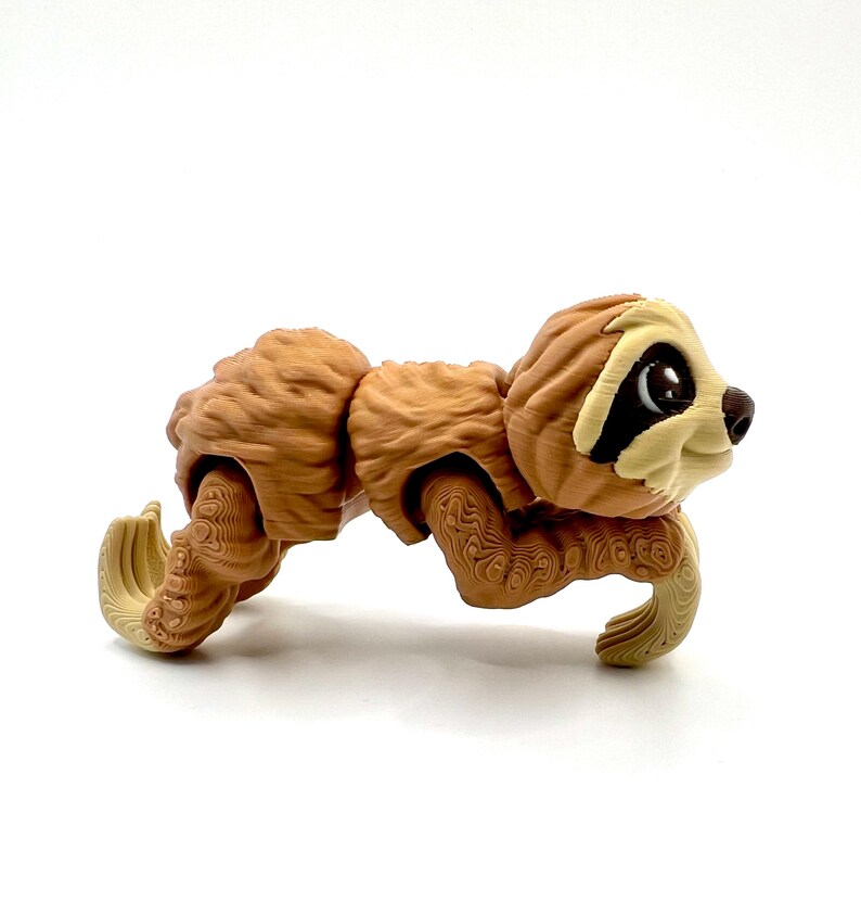 3D Printed Sloth Fidget Figure: Articulated Animal Decor - Etsy