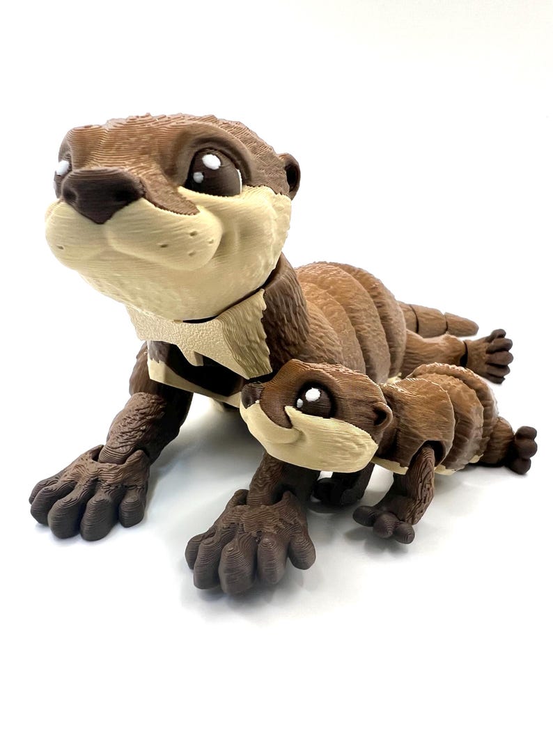 3D Printed River Otter Fidget Figure: Articulated Animal Decor - Etsy