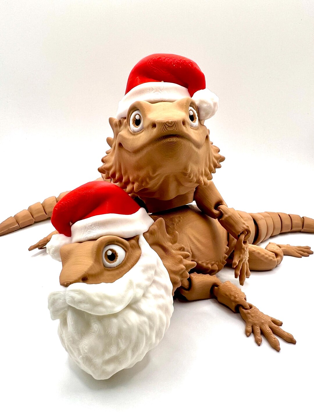 3D Printed Articulated Santa Bearded Dragon Fidget Figure: Collectible ...