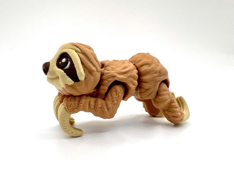 3D Printed Sloth Fidget Figure: Articulated Animal Decor - Etsy