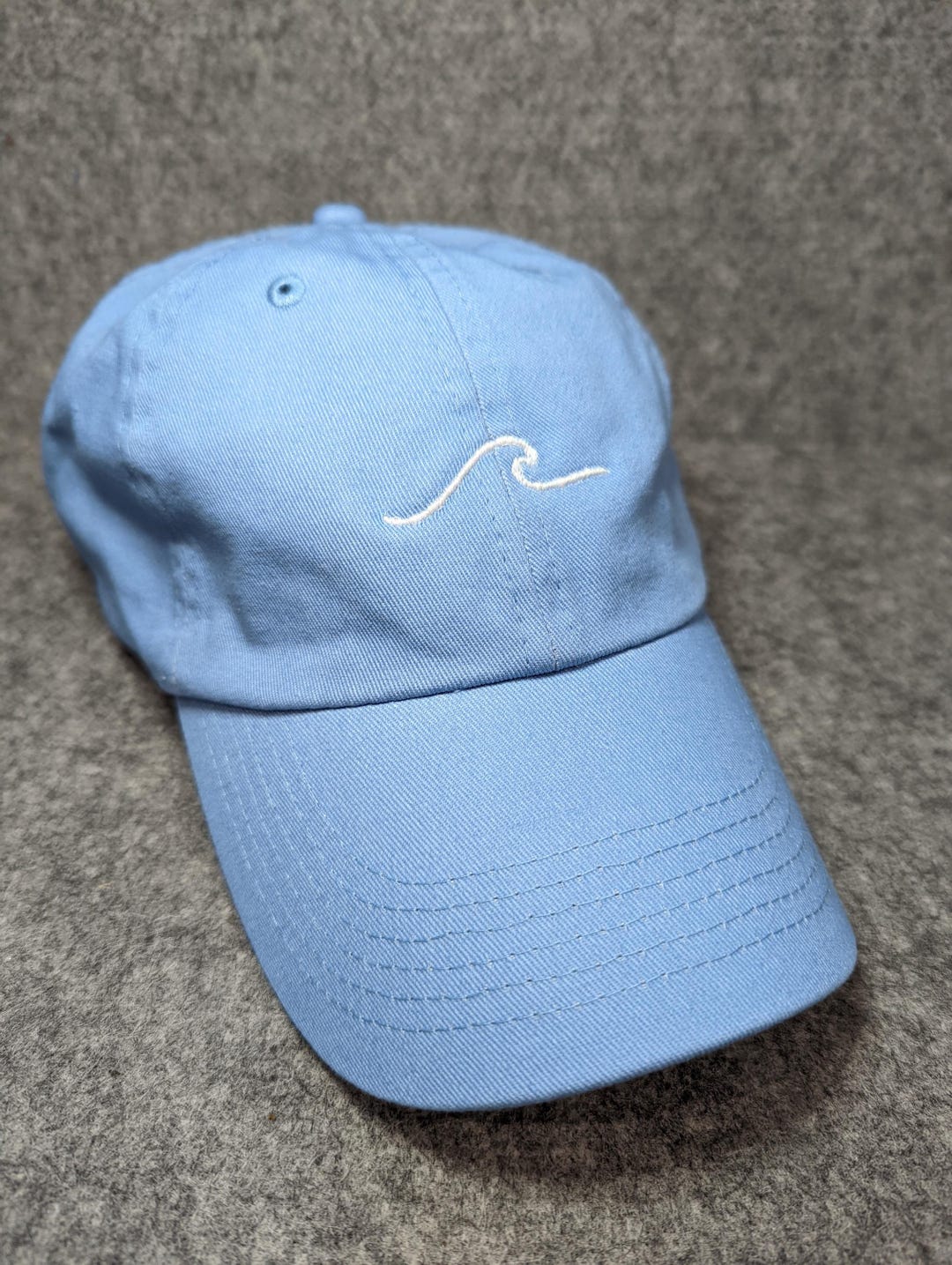 Wave Embroidered Hat, Coastal Baseball Cap, Beach Hat, Summer Hat ...