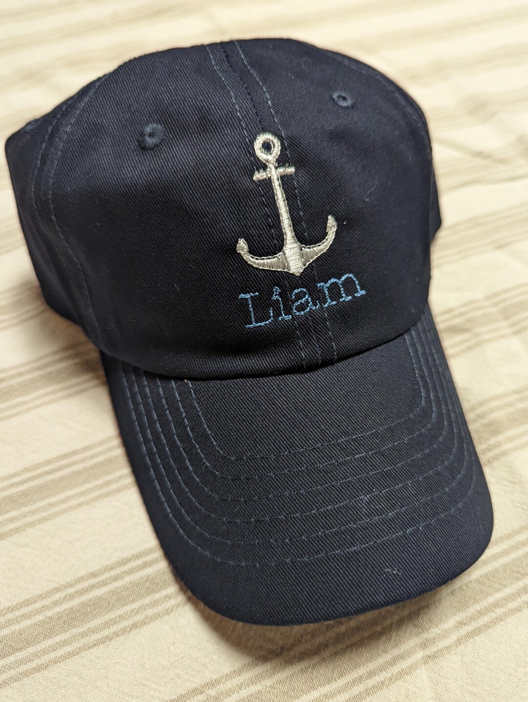 Personalized Anchor Hat, Embroidered Name Cap, Nautical Gift, Custom ...
