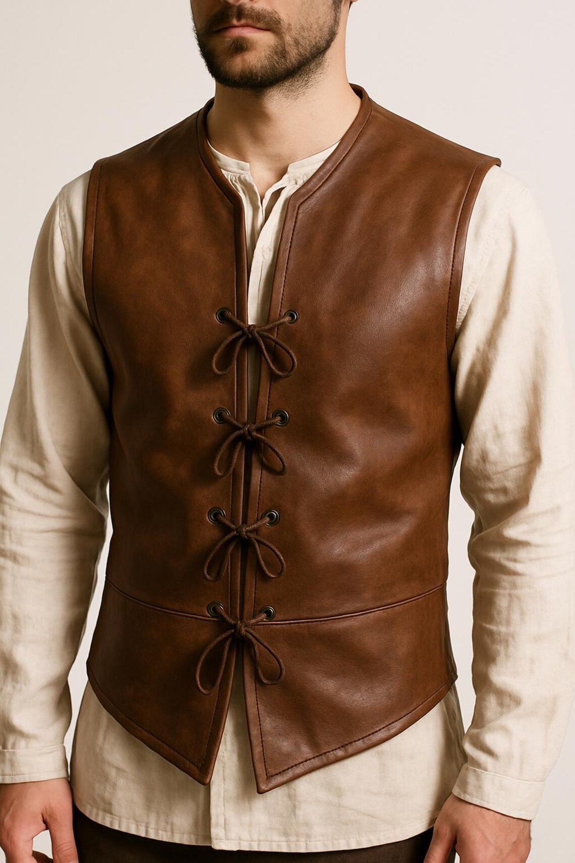 Handmade Leather Medieval Vest, Renaissance Costume - Etsy