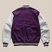 Purple and White Wool Varsity Jacket: Embroidered Letterman Bomber - Etsy