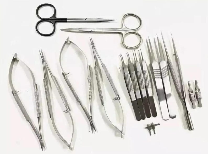 Hand Surgery Basic 17 PCS Set of Micro Surgical Instruments Stainless ...