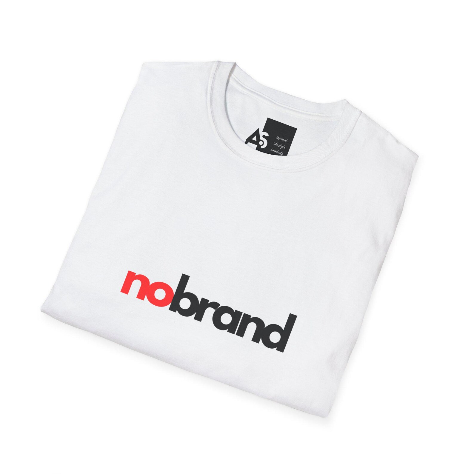 Minimal Streetwear T-shirt - White Nobrand Graphic Tee - Anti Brand ...