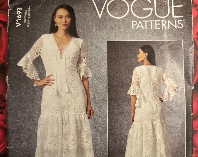 Vogue Wrap Dress Pattern #8646 - Etsy