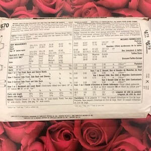 1980s Top and Pants Pattern-simplicity 7670 - Etsy