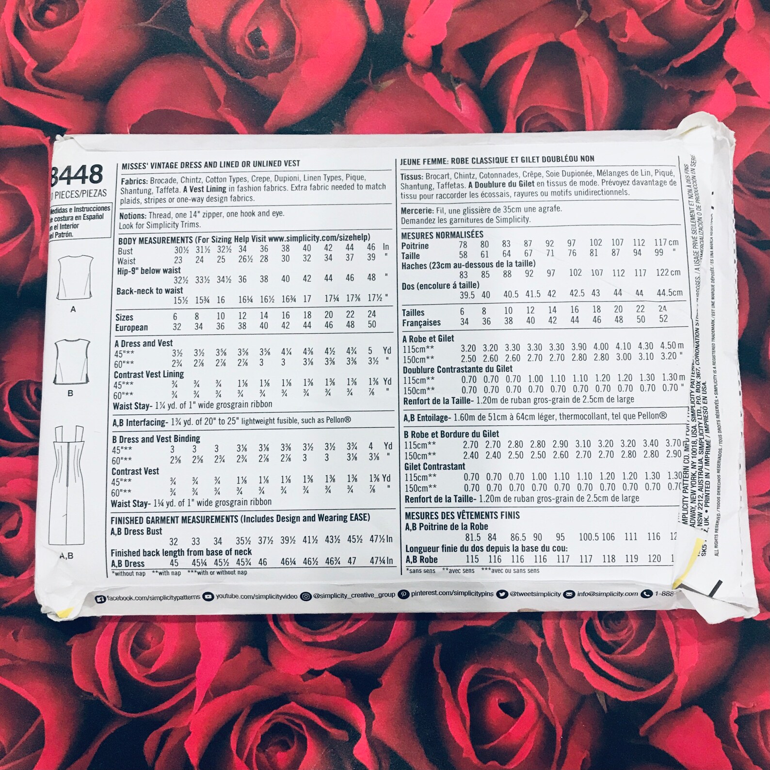 1950s Retro Uncut Dress and Jacket Pattern Simplicity 8448 - Etsy