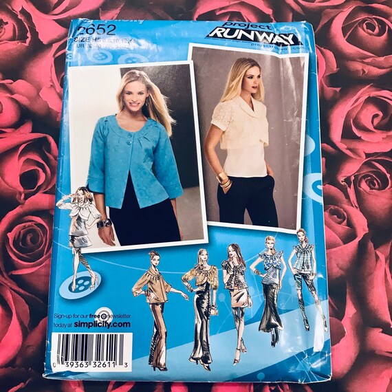 Uncut Project Runway Jacket Pattern-simplicity 2652 - Etsy