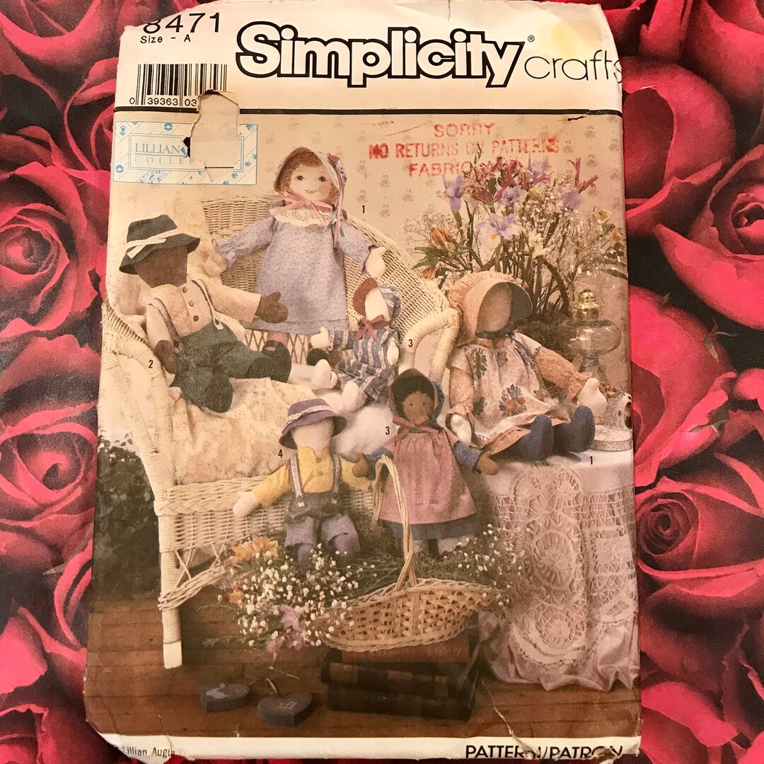 Uncut Doll and Clothes Pattern-simplicity 8471 - Etsy