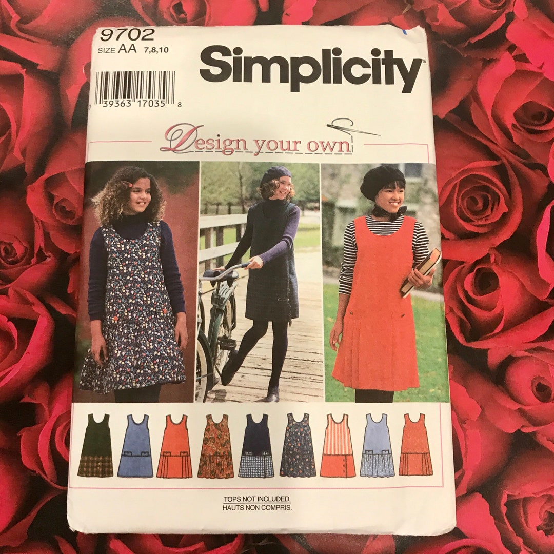Uncut Girls Design Your Own Jumper Pattern-simplicity #9702 - Etsy