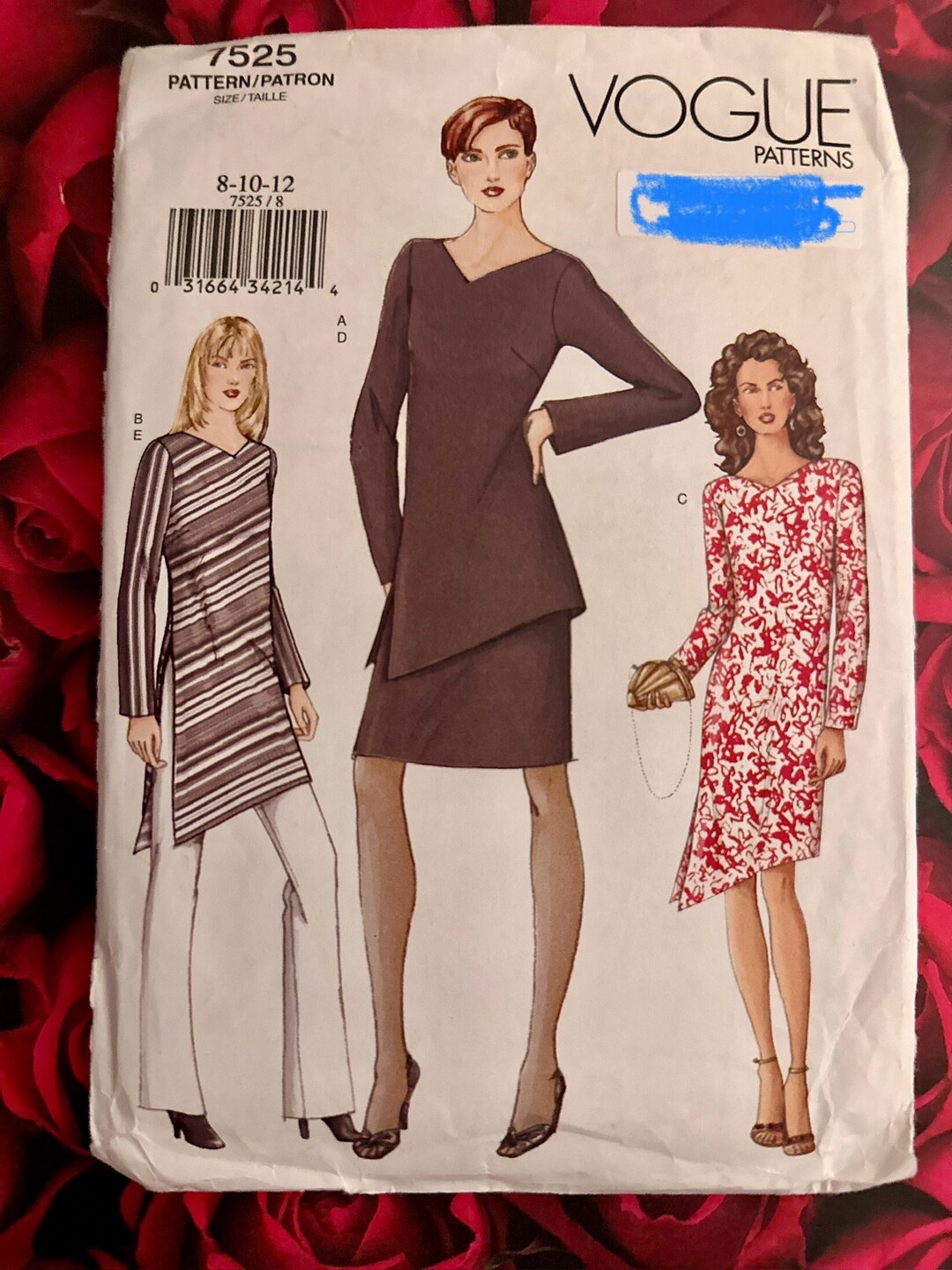 Uncut Vogue Dress,tunic,pants and Skirt Pattern-#7525 - Etsy