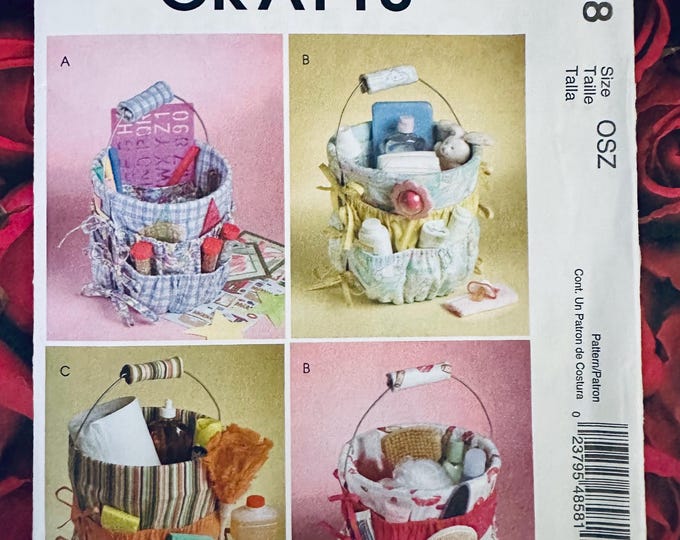 Uncut 3 Sizes Bucket Organizer Pattern-mccalls 4858 - Etsy