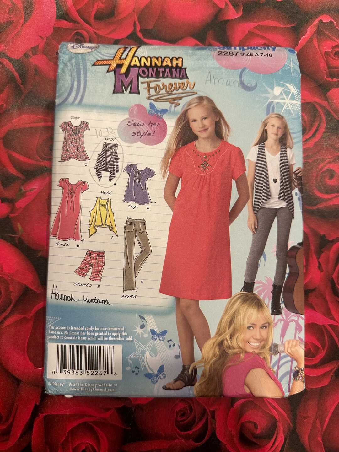 Uncut Hannah Montana Girls Wardrobe Pattern-simplicity-#2267 - Etsy