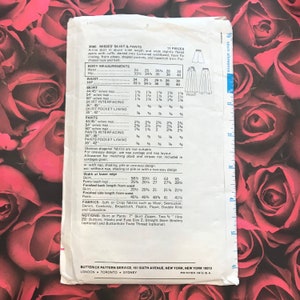 Vintage 70’s Butterick Skirt and Pants Pattern #3088 - Etsy