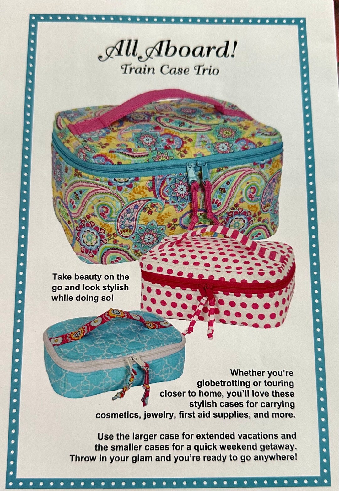 Train Case Trio Sewing Pattern - Etsy