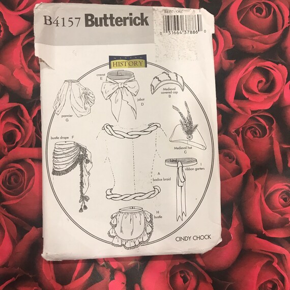 Uncut Medieval Costume Accessories Pattern-butterick 4157 | Etsy