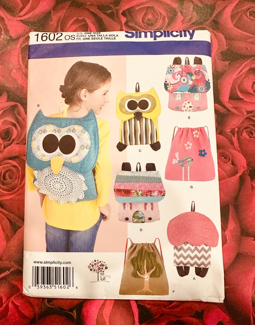 Uncut Kids Backpack Pattern-simplicity #1602 - Etsy