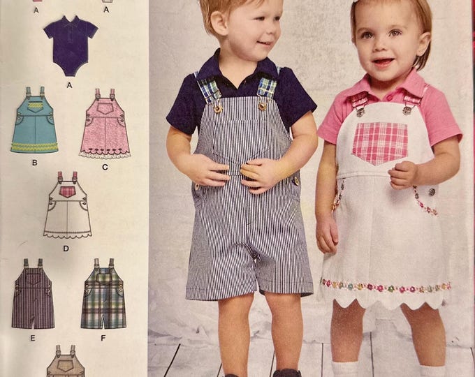 Uncut Infant Overalls, Jumper or Bodysuit Pattern-simplicity 1169 - Etsy