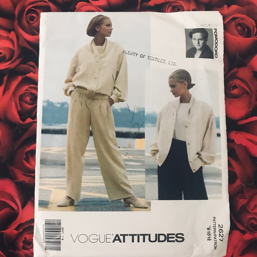 Uncut Jacket and Pants Designer Pattern- Vogue #2627 - Etsy
