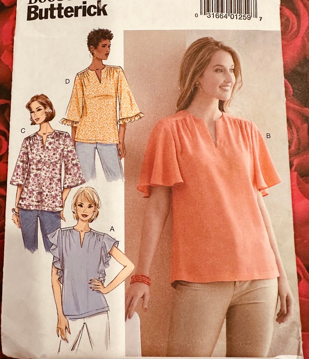 Uncut Top 4 Styles-butterick 6688 - Etsy