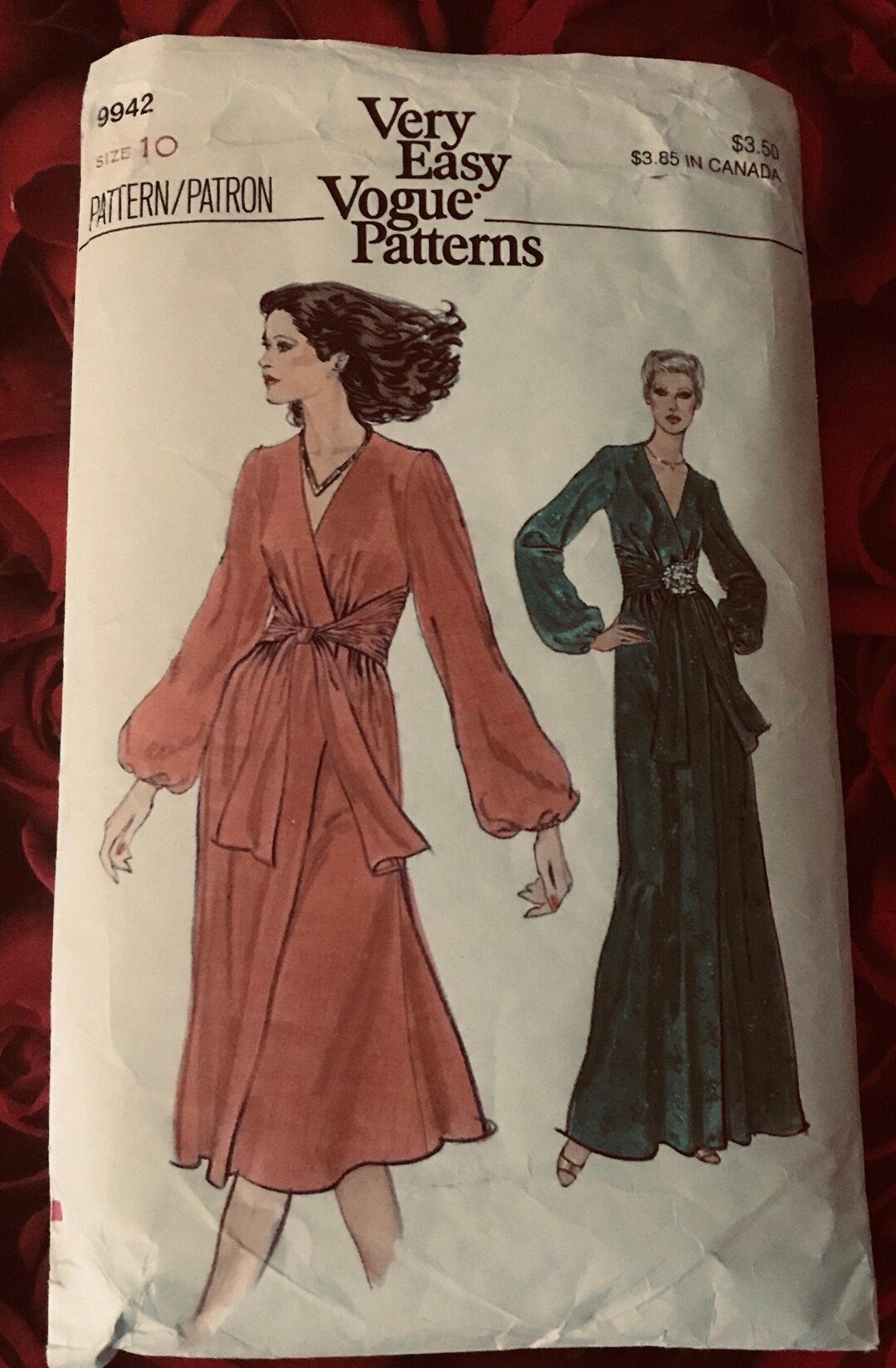 Vintage Wrap Dress-vogue #9942 - Etsy