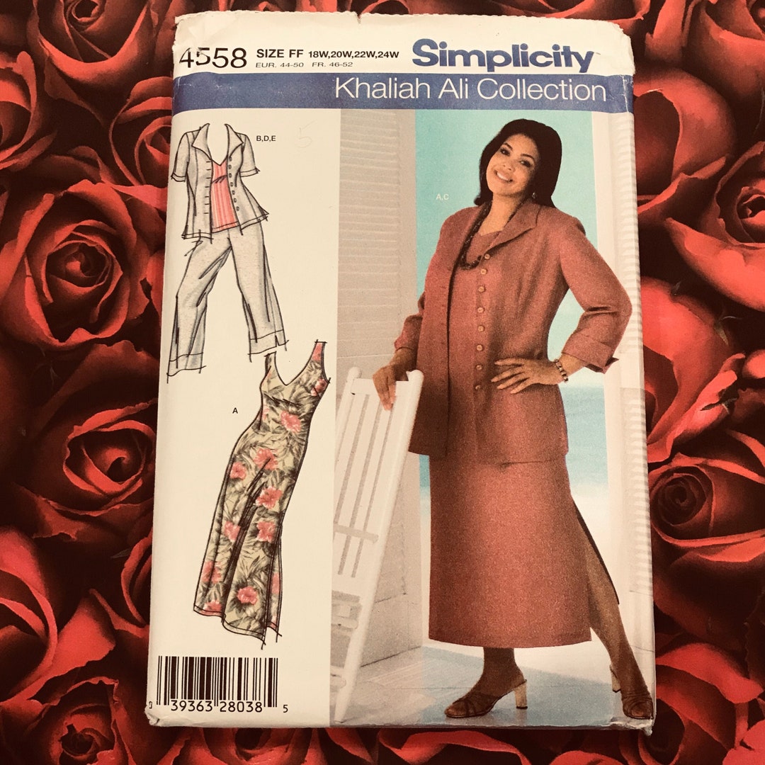 Uncut Plus Size Dress, Pants and Jacket Pattern-simplicity#4558 - Etsy